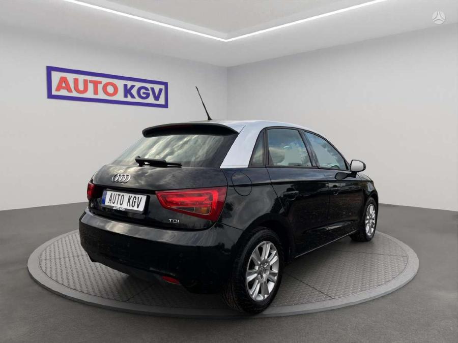 Black Audi A1 2013 in Vilnius, with an engine capacity of 1.60 L and mileage of 202 thousand km for 5899 €, photo 4 on AUTOMOTO.COM.LV