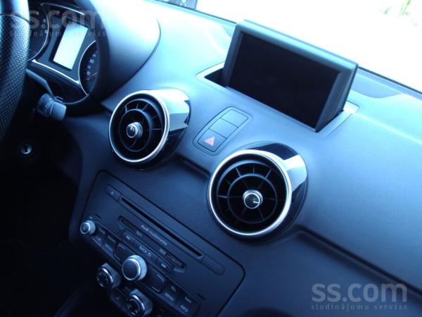 Black Audi A1 2013 in Riga, with an engine capacity of 1.40 L and mileage of 141 thousand km for 11600 €, photo 9 on AUTOMOTO.COM.LV