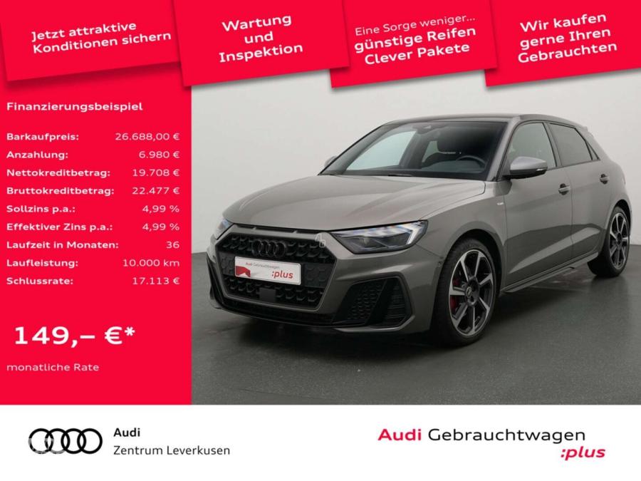 Black Audi A1 2021 in Kaunas, with an engine capacity of 1.50 L and mileage of 26 thousand km for 29289 €, photo 1 on AUTOMOTO.COM.LV