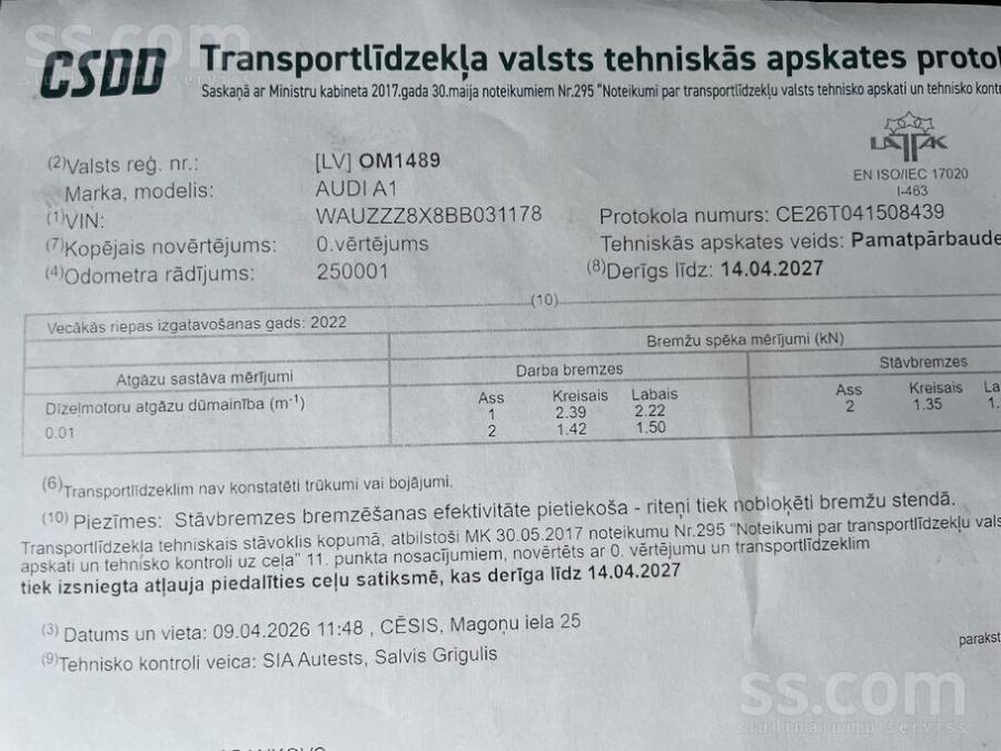 Красный Ауди А1 2010 в Цесис, объемом двигателя 1.60 л и пробегом 0 тыс. км за 4990 €, фото 7 на AUTOMOTO.COM.LV