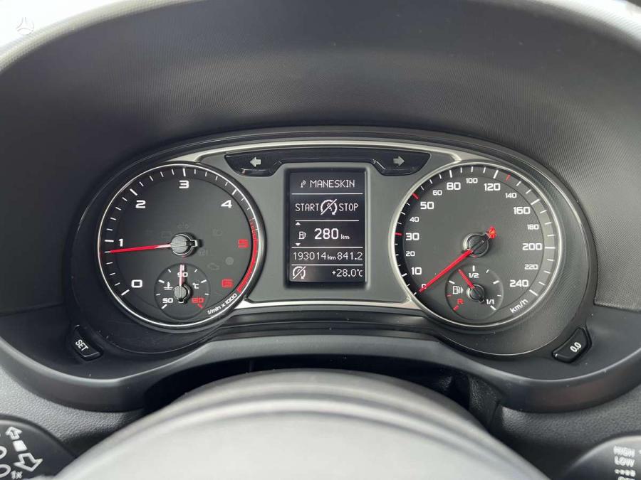 Red Audi A1 2016 in Siauliai, with an engine capacity of 1.42 L and mileage of 193 thousand km for 7777 €, photo 14 on AUTOMOTO.COM.LV