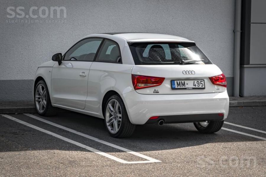 White Audi A1 2012 in Riga, with an engine capacity of 1.60 L and mileage of 138 thousand km for 5450 €, photo 7 on AUTOMOTO.COM.LV