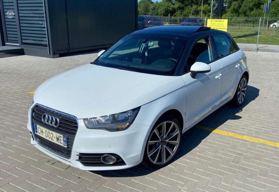 White Audi A1 2012 in Taurage, with an engine capacity of 1.60 L and mileage of 212 thousand km for 5900 €, photo 1 on AUTOMOTO.COM.LV