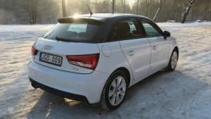 Balts Audi A1 2015 Viļņa, ar dzinēja tilpumu 1.40 L un nobraukumu 85 tūkst. km par 8200 €, foto  vietnē AUTOMOTO.COM.LV