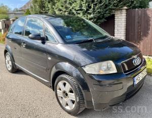 Black Audi A2 2000 in Riga, with an engine capacity of 1.40 L and mileage of 0 thousand km for 950 €, photo 2 on AUTOMOTO.COM.LV