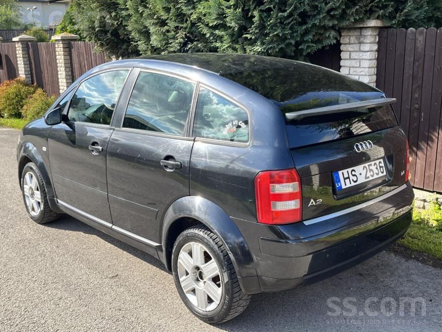 Black Audi A2 2000 in Riga, with an engine capacity of 1.40 L and mileage of 0 thousand km for 950 €, photo 4 on AUTOMOTO.COM.LV