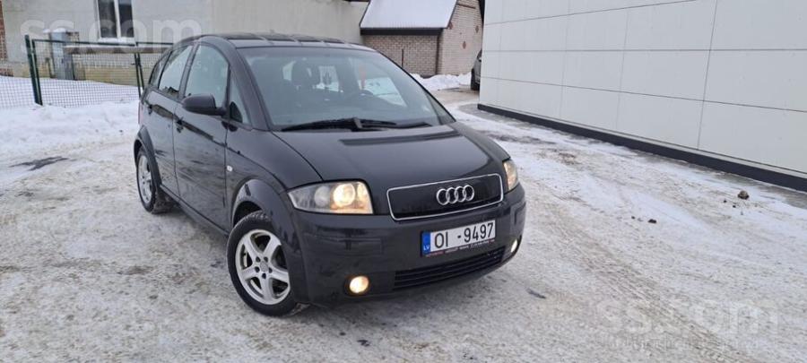 Black Audi A2 2001 in Ludza, with an engine capacity of 1.40 L and mileage of 227 thousand km for 2550 €, photo 1 on AUTOMOTO.COM.LV