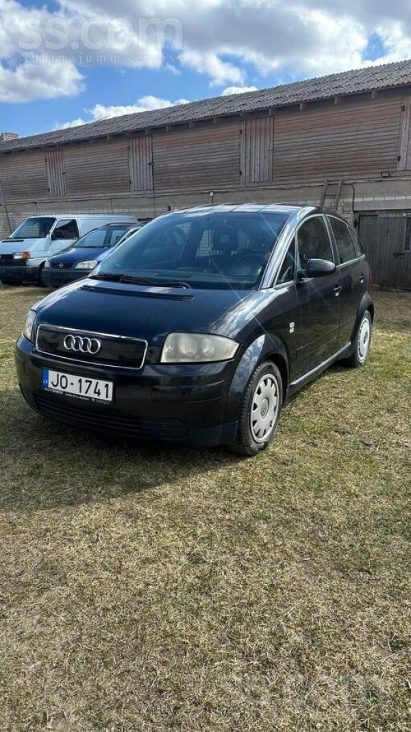 Black Audi A2 2001 in Dobele, with an engine capacity of 1.40 L and mileage of 287 thousand km for 1000 €, photo 2 on AUTOMOTO.COM.LV