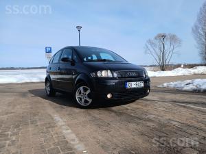 Black Audi A2 2001 in Ludza, with an engine capacity of 1.40 L and mileage of 227 thousand km for 2550 €, photo  on AUTOMOTO.COM.LV