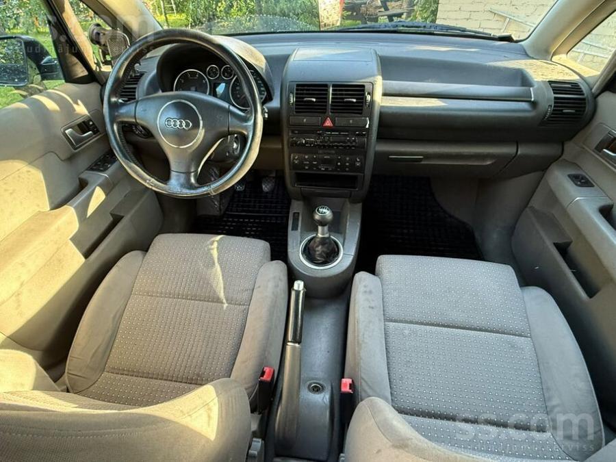 Black Audi A2 2001 in Riga, with an engine capacity of 1.40 L and mileage of 270 thousand km for 1500 €, photo 5 on AUTOMOTO.COM.LV