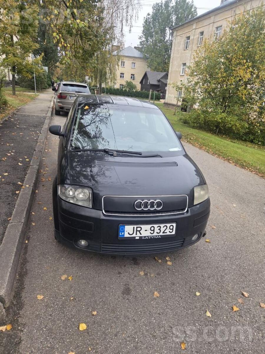 Black Audi A2 2001 in Riga, with an engine capacity of 1.40 L and mileage of 0 thousand km for 1500 €, photo 1 on AUTOMOTO.COM.LV
