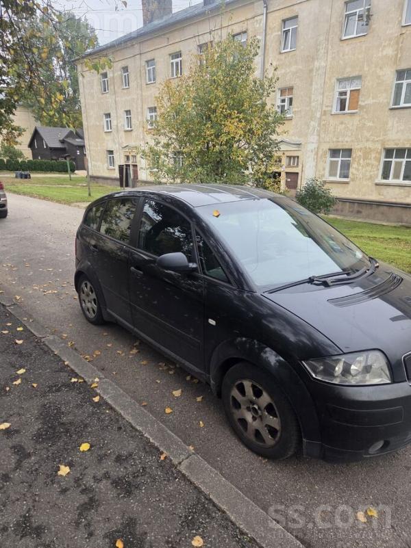 Black Audi A2 2001 in Riga, with an engine capacity of 1.40 L and mileage of 0 thousand km for 1500 €, photo 3 on AUTOMOTO.COM.LV