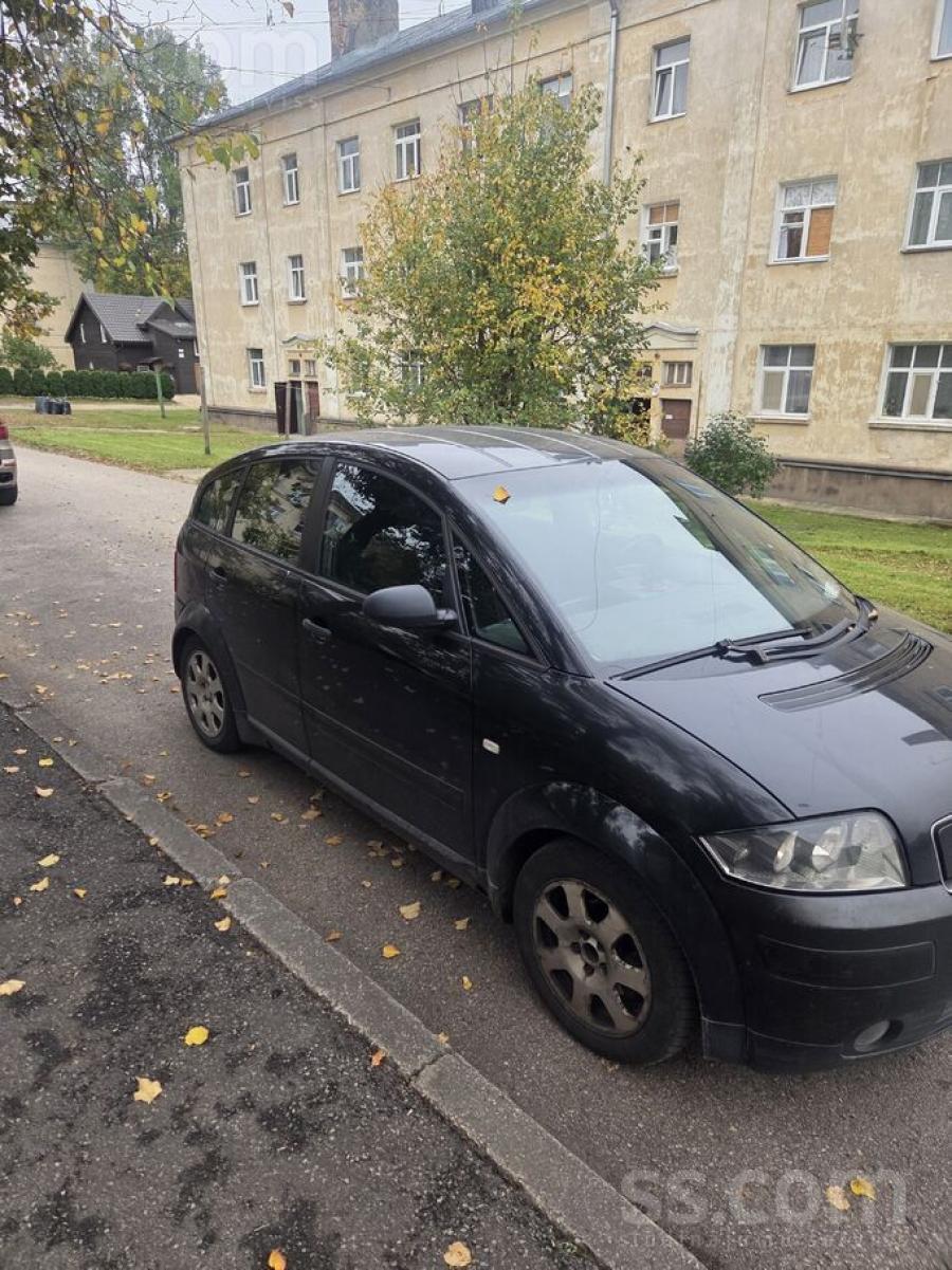 Black Audi A2 2001 in Riga, with an engine capacity of 1.40 L and mileage of 0 thousand km for 1500 €, photo 3 on AUTOMOTO.COM.LV