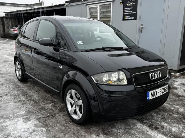 Melns Audi A2 2002 Daugavpils, ar dzinēja tilpumu 1.40 L un nobraukumu 0 tūkst. km par 2590 €, foto 1 vietnē AUTOMOTO.COM.LV