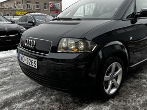 Black Audi A2 2002 in Daugavpils, with an engine capacity of 1.40 L and mileage of 0 thousand km for 2590 €, photo 8 on AUTOMOTO.COM.LV