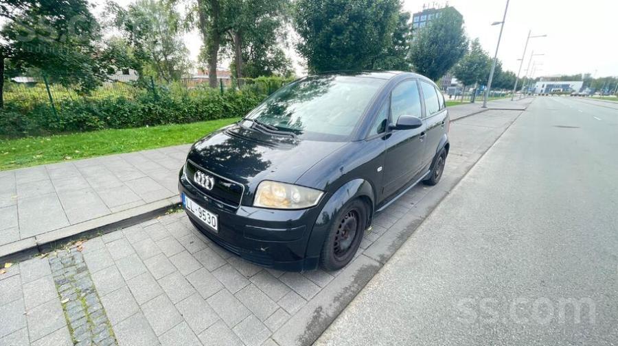 Black Audi A2 2002 in Riga, with an engine capacity of 1.40 L and mileage of 320 thousand km for 2100 €, photo 7 on AUTOMOTO.COM.LV