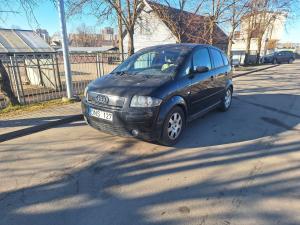 Melns Audi A2 2002 Telšiai, ar dzinēja tilpumu 1.40 L un nobraukumu 300 tūkst. km par 850 €, foto  vietnē AUTOMOTO.COM.LV