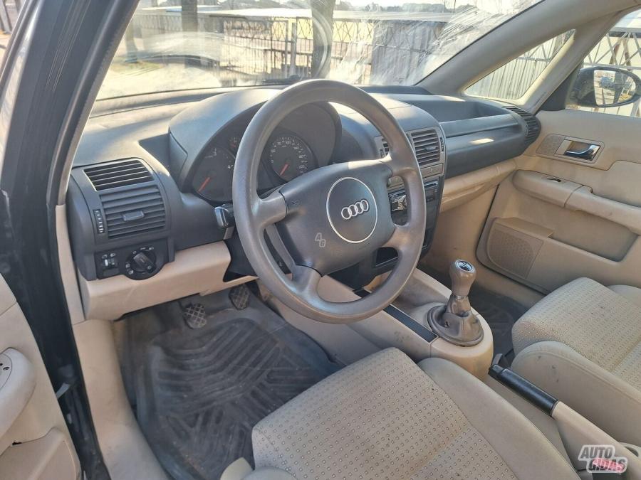 Black Audi A2 2002 in Telschi, with an engine capacity of 1.40 L and mileage of 300 thousand km for 850 €, photo 8 on AUTOMOTO.COM.LV