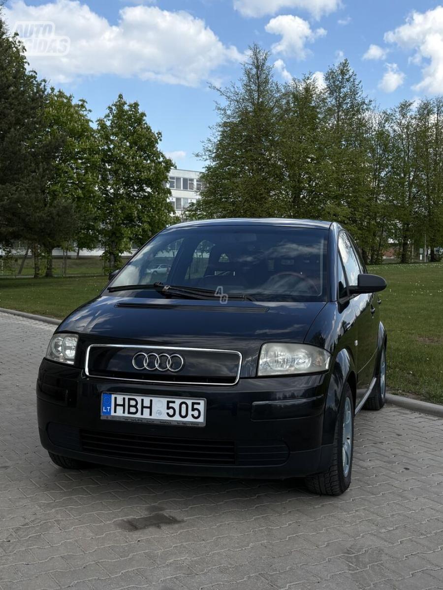 Black Audi A2 2002 in Siauliai, with an engine capacity of 1.60 L and mileage of 159 thousand km for 2700 €, photo 1 on AUTOMOTO.COM.LV
