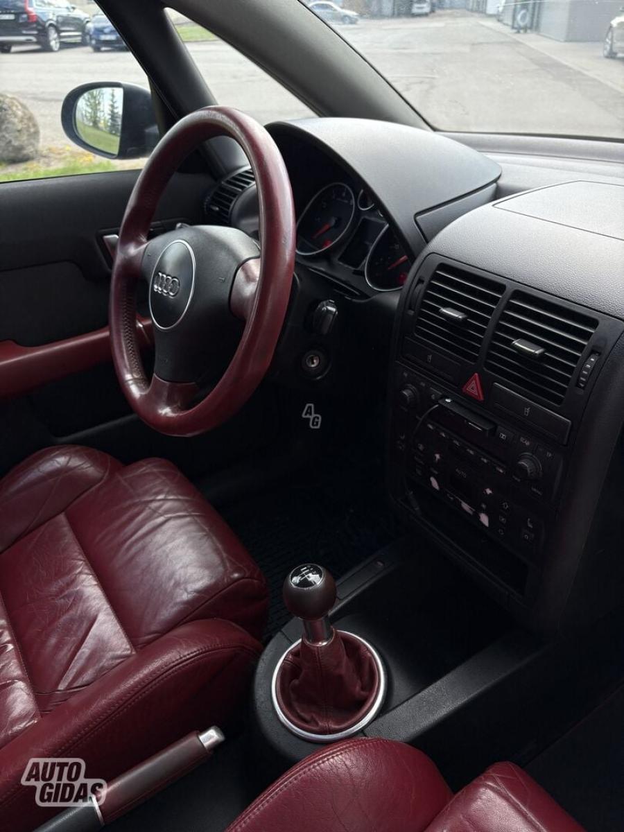 Black Audi A2 2002 in Siauliai, with an engine capacity of 1.60 L and mileage of 159 thousand km for 2700 €, photo 11 on AUTOMOTO.COM.LV