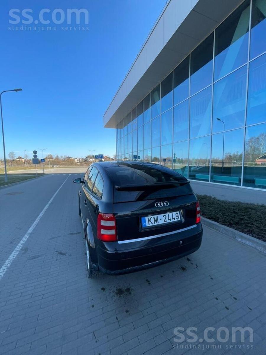 Black Audi A2 2002 in Rezekne, with an engine capacity of 1.40 L and mileage of 410 thousand km for 1600 €, photo 6 on AUTOMOTO.COM.LV