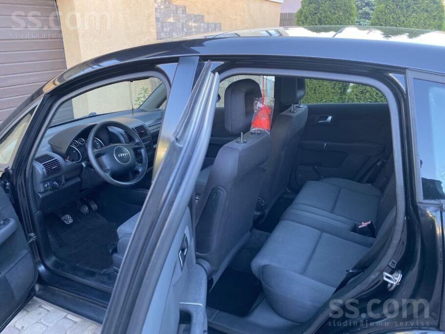 Black Audi A2 2003 in Riga, with an engine capacity of 1.40 L and mileage of 250 thousand km for 2850 €, photo 7 on AUTOMOTO.COM.LV