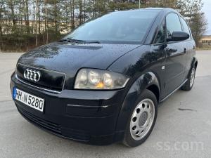Черный Ауди А2 2003 в Лудза, объемом двигателя 1.40 л и пробегом 262 тыс. км за 2480 €, фото  на AUTOMOTO.COM.LV