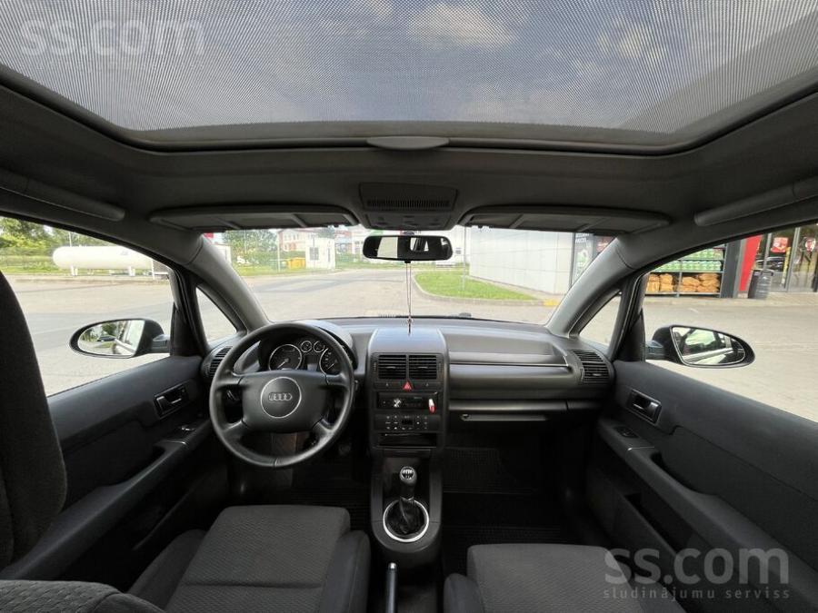Black Audi A2 2003 in Riga, with an engine capacity of 1.40 L and mileage of 250 thousand km for 2600 €, photo 9 on AUTOMOTO.COM.LV