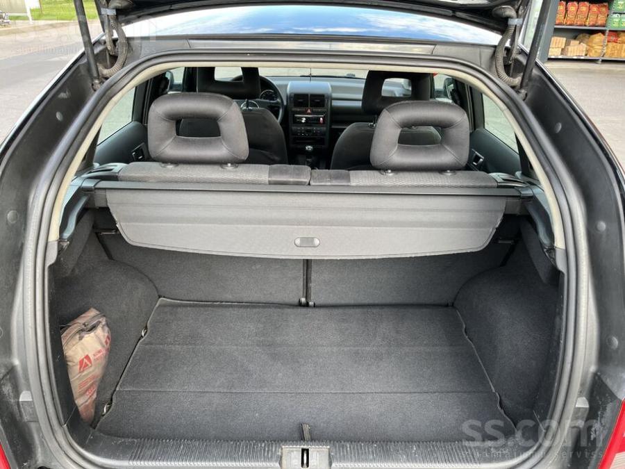 Black Audi A2 2003 in Riga, with an engine capacity of 1.40 L and mileage of 250 thousand km for 2600 €, photo 11 on AUTOMOTO.COM.LV