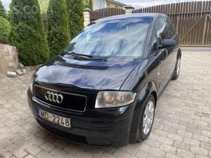 Black Audi A2 2003 in Riga, with an engine capacity of 1.40 L and mileage of 245 thousand km for 2450 €, photo  on AUTOMOTO.COM.LV