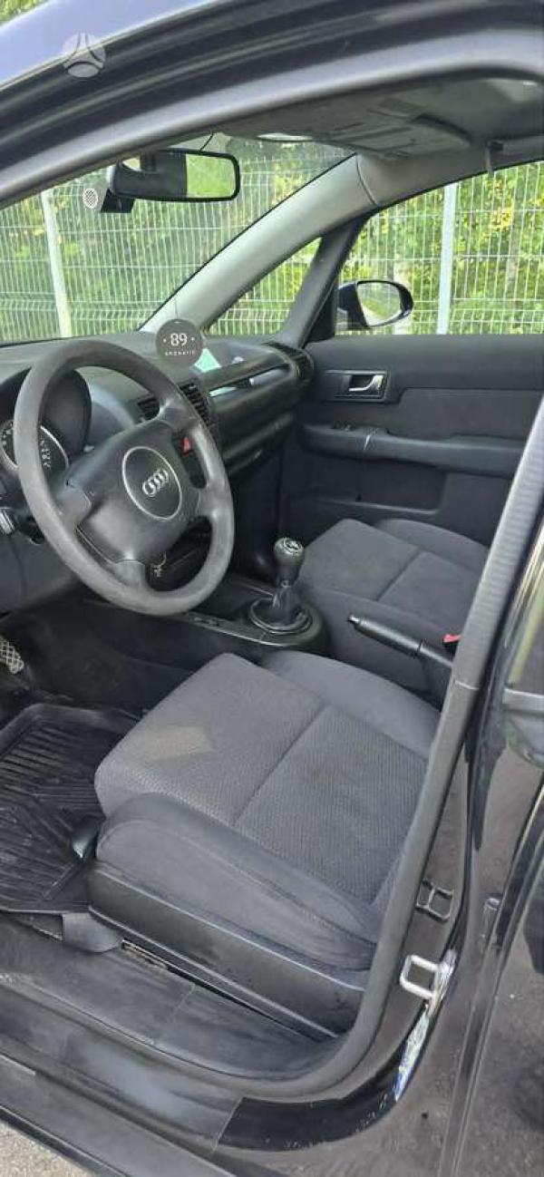 Black Audi A2 2003 in Siauliai, with an engine capacity of 1.42 L and mileage of 254 thousand km for 1500 €, photo 6 on AUTOMOTO.COM.LV
