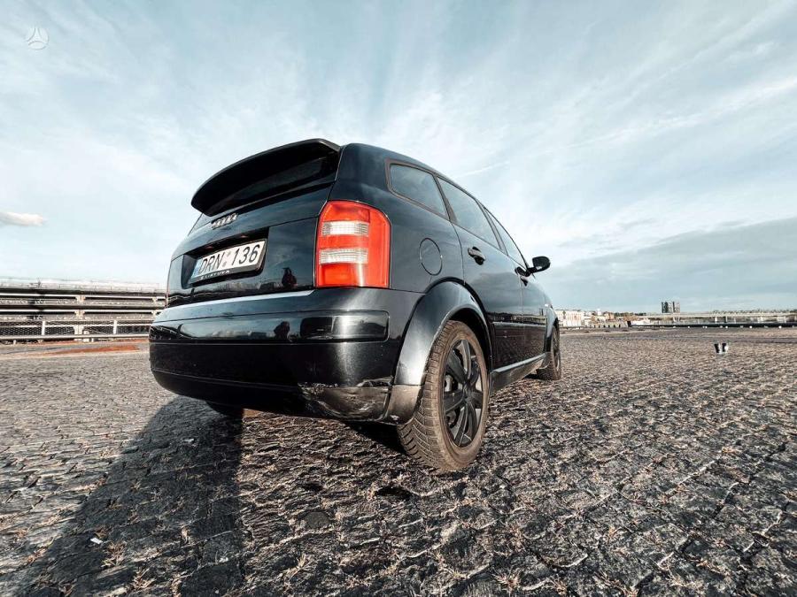 Black Audi A2 2004 in Kaunas, with an engine capacity of 1.42 L and mileage of 330 thousand km for 1850 €, photo 5 on AUTOMOTO.COM.LV