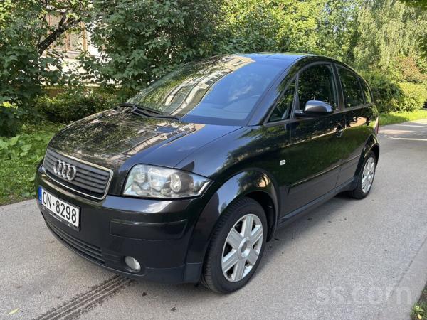 Black Audi A2 2004 in Riga, with an engine capacity of 1.40 L and mileage of 309 thousand km for 2990 €, photo 1 on AUTOMOTO.COM.LV