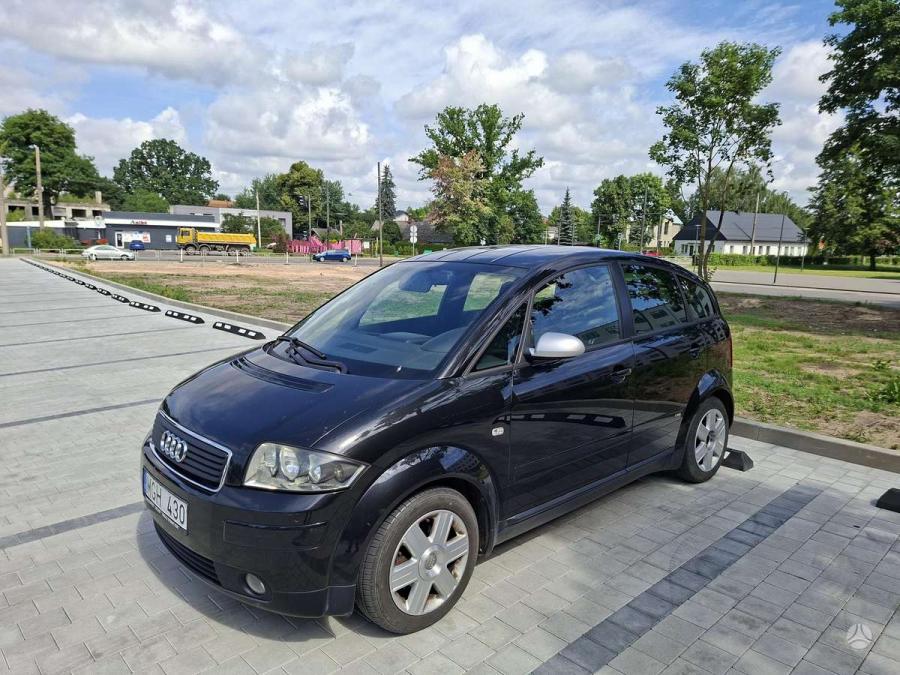 Melns Audi A2 2004 Kauņa, ar dzinēja tilpumu 1.39 L un nobraukumu 216 tūkst. km par 2200 €, foto 3 vietnē AUTOMOTO.COM.LV