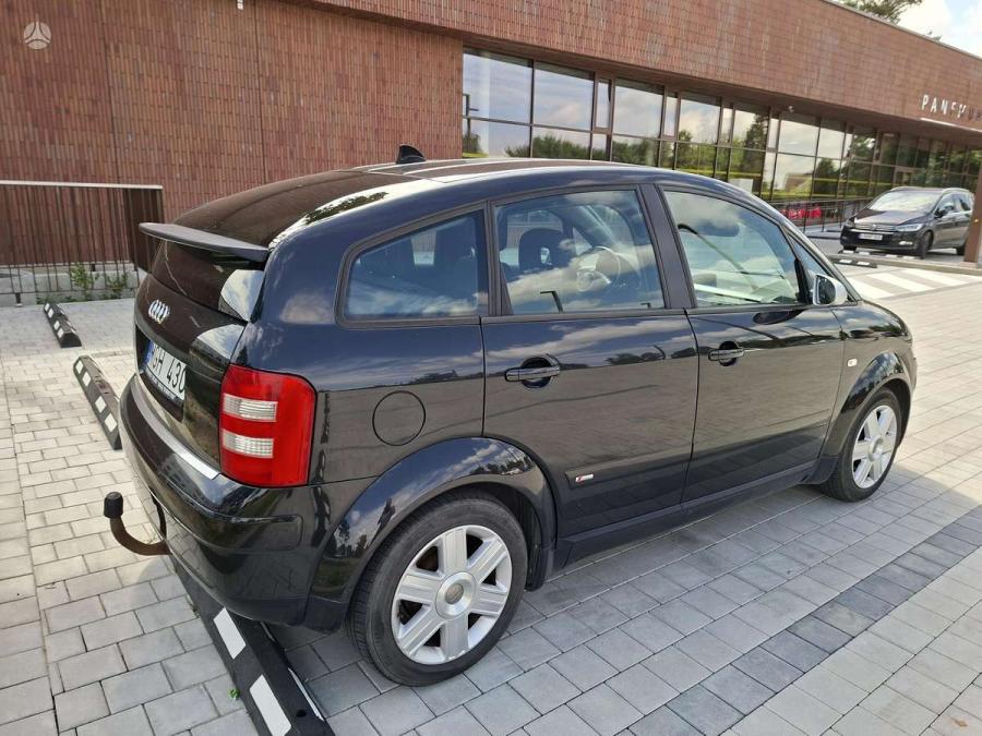Melns Audi A2 2004 Kauņa, ar dzinēja tilpumu 1.39 L un nobraukumu 216 tūkst. km par 2200 €, foto 6 vietnē AUTOMOTO.COM.LV