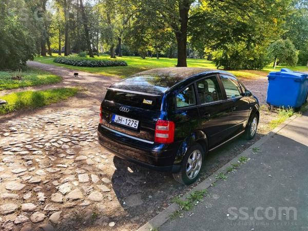 Black Audi A2 2001 in Riga, with an engine capacity of 1.40 L and mileage of 229 thousand km for 600 €, photo 4 on AUTOMOTO.COM.LV