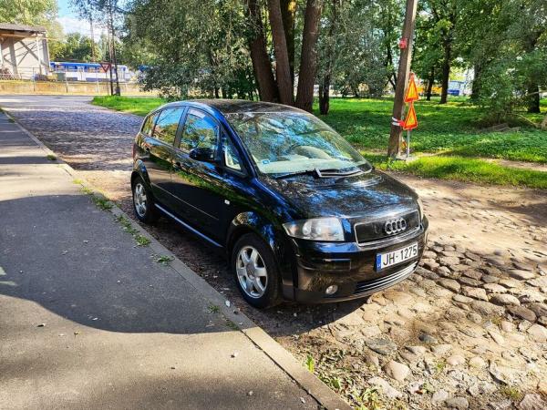 Black Audi A2 2001 in Riga, with an engine capacity of 1.40 L and mileage of 229 thousand km for 600 €, photo 6 on AUTOMOTO.COM.LV