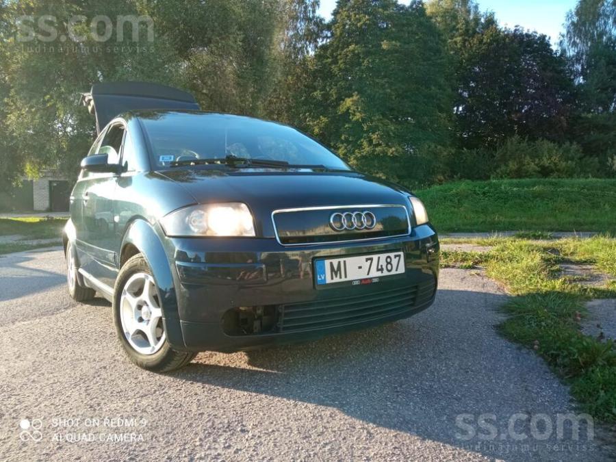 Black Audi A2 2001 in Ogre, with an engine capacity of 1.40 L and mileage of 308 thousand km for 2400 €, photo 2 on AUTOMOTO.COM.LV
