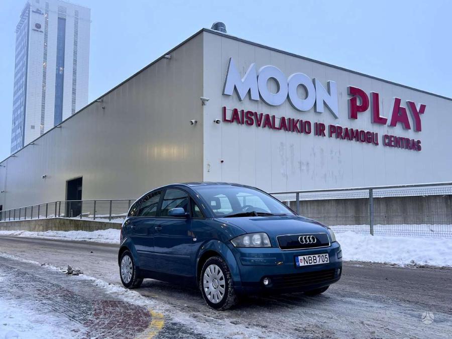 Zils Audi A2 2001 Viļņa, ar dzinēja tilpumu 1.39 L un nobraukumu 219 tūkst. km par 1600 €, foto 1 vietnē AUTOMOTO.COM.LV