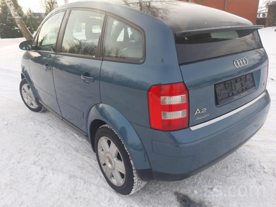 Blue Audi A2 2001 in Riga, with an engine capacity of 1.40 L and mileage of 259 thousand km for 2450 €, photo 3 on AUTOMOTO.COM.LV