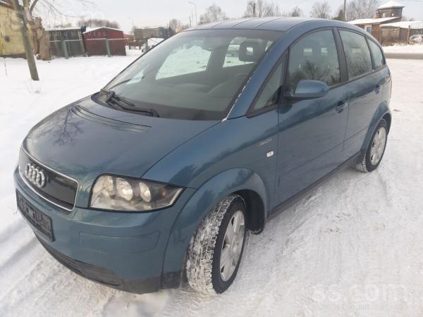 Blue Audi A2 2001 in Riga, with an engine capacity of 1.40 L and mileage of 259 thousand km for 2450 €, photo 4 on AUTOMOTO.COM.LV
