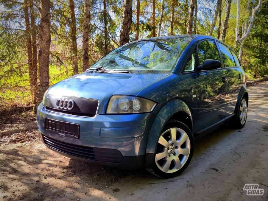 Zils Audi A2 2001 Radviliškis, ar dzinēja tilpumu 1.40 L un nobraukumu 312 tūkst. km par 1180 €, foto 1 vietnē AUTOMOTO.COM.LV