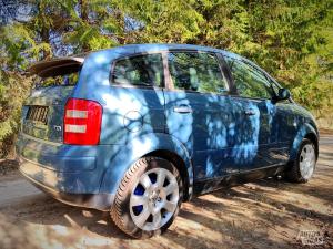 Zils Audi A2 2001 Radviliškis, ar dzinēja tilpumu 1.40 L un nobraukumu 312 tūkst. km par 1180 €, foto 5 vietnē AUTOMOTO.COM.LV
