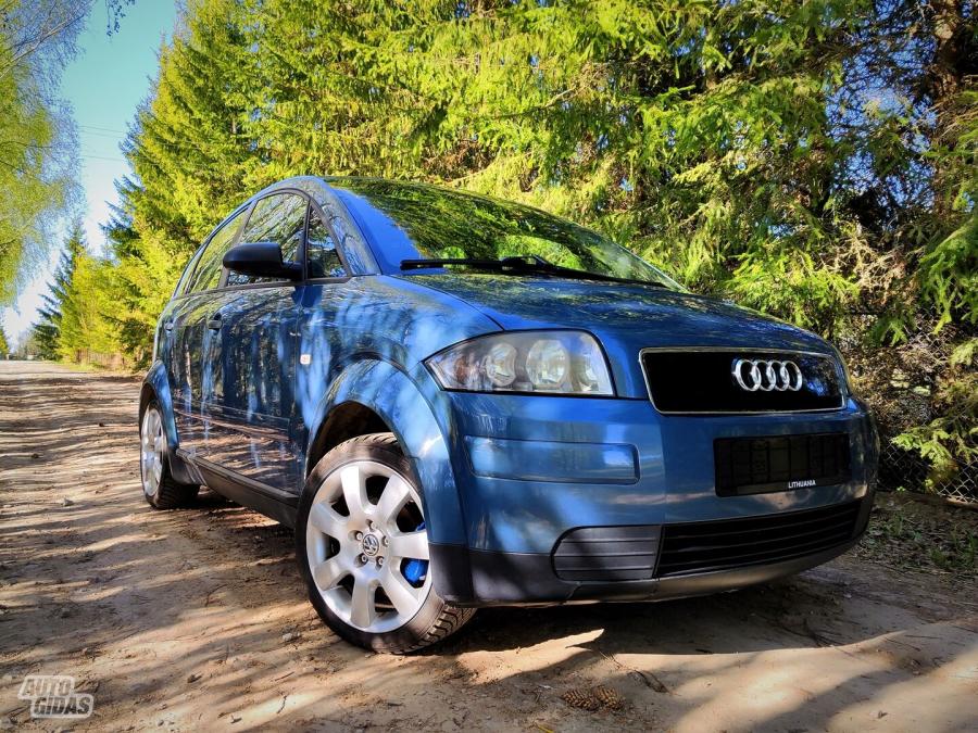 Zils Audi A2 2001 Radviliškis, ar dzinēja tilpumu 1.40 L un nobraukumu 312 tūkst. km par 1180 €, foto 14 vietnē AUTOMOTO.COM.LV