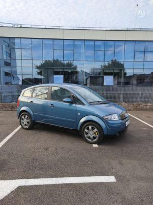 Zils Audi A2 2001 Viļņa, ar dzinēja tilpumu 1.42 L un nobraukumu 402 tūkst. km par 1700 €, foto  vietnē AUTOMOTO.COM.LV