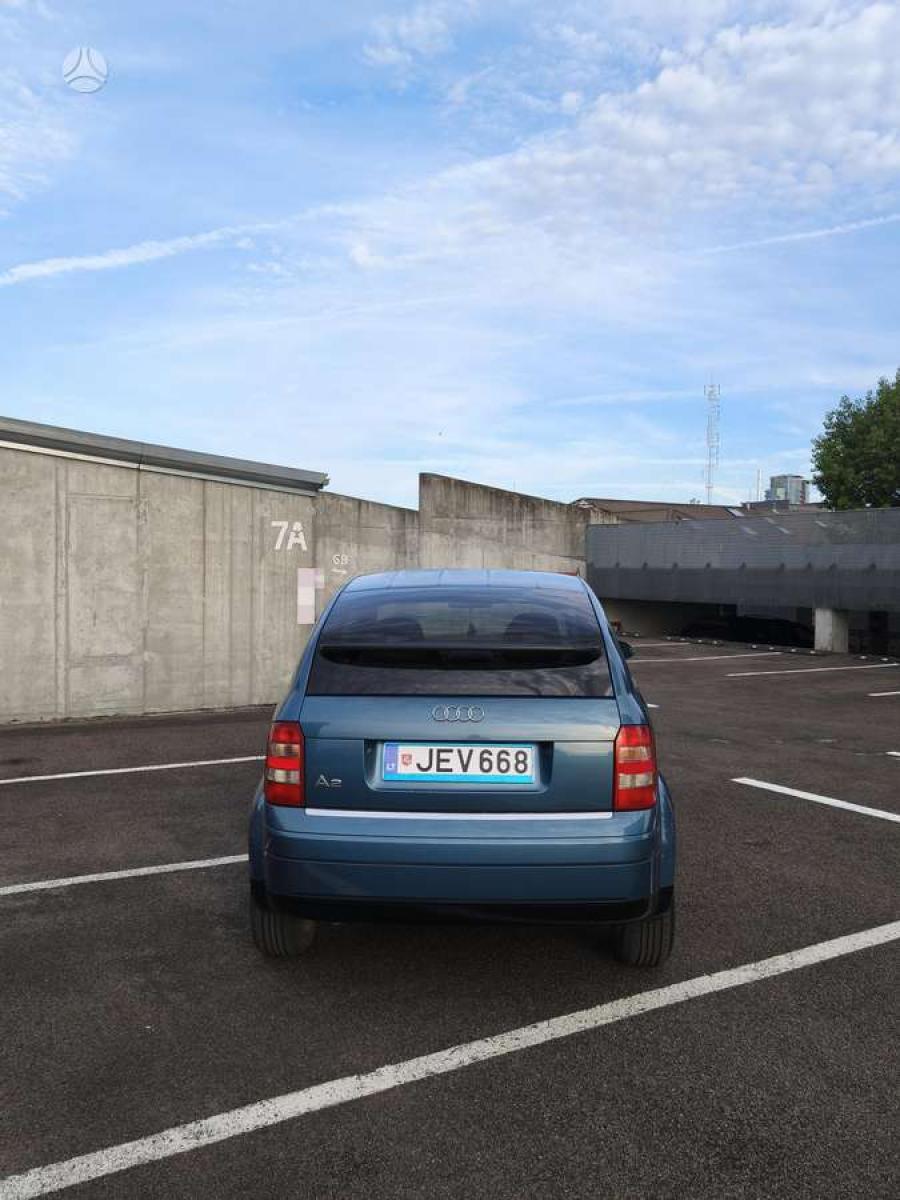 Blue Audi A2 2001 in Vilnius, with an engine capacity of 1.42 L and mileage of 402 thousand km for 1700 €, photo 5 on AUTOMOTO.COM.LV