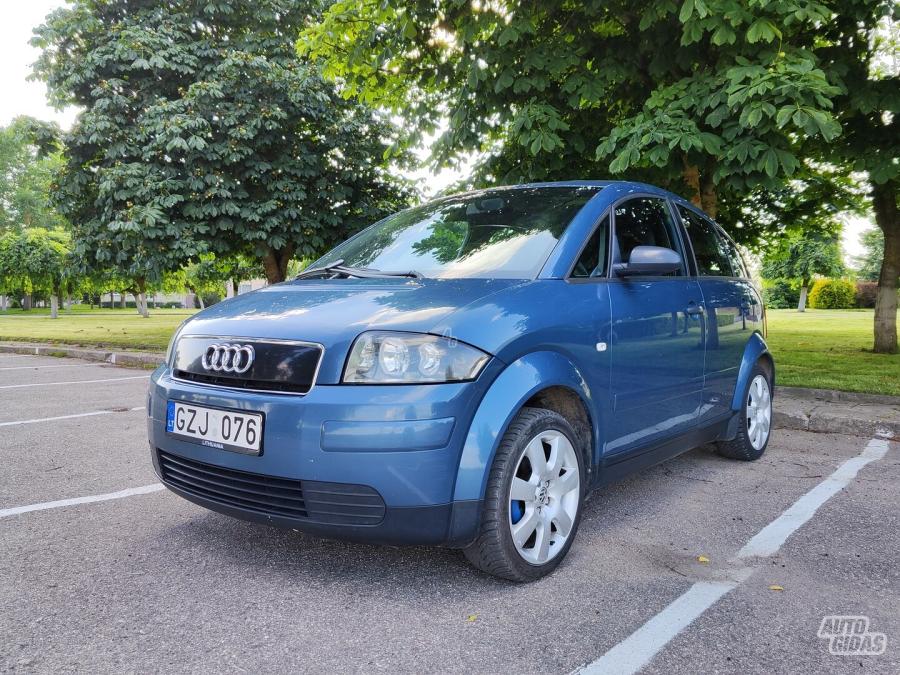 Zils Audi A2 2001 Radviliškis, ar dzinēja tilpumu 1.40 L un nobraukumu 312 tūkst. km par 2250 €, foto 1 vietnē AUTOMOTO.COM.LV