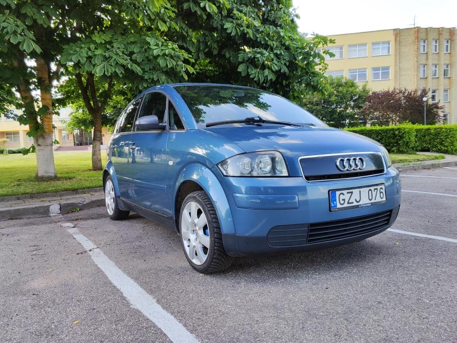Zils Audi A2 2001 Radviliškis, ar dzinēja tilpumu 1.40 L un nobraukumu 312 tūkst. km par 2250 €, foto 3 vietnē AUTOMOTO.COM.LV
