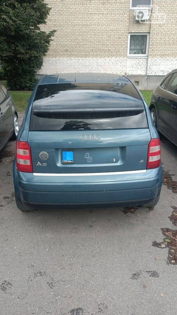 Blue Audi A2 2001 in Kaunas, with an engine capacity of 1.40 L and mileage of 228 thousand km for 1200 €, photo 2 on AUTOMOTO.COM.LV