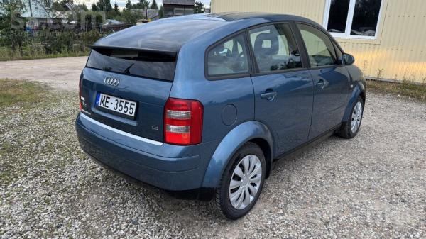 Blue Audi A2 2001 in Rezekne, with an engine capacity of 1.40 L and mileage of 289 thousand km for 2150 €, photo 4 on AUTOMOTO.COM.LV